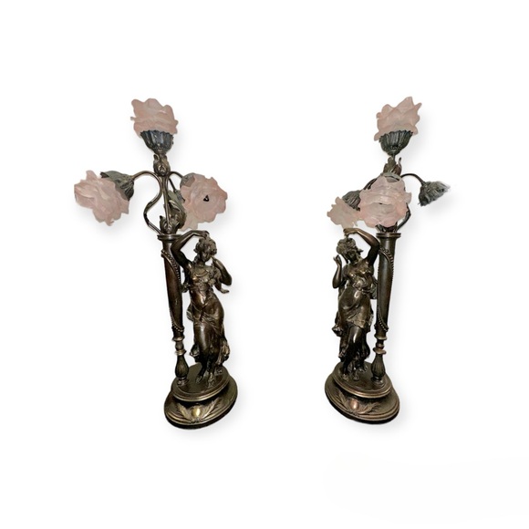 Accents | Lady Lamps With Tiffany Flower Shades | Poshmark